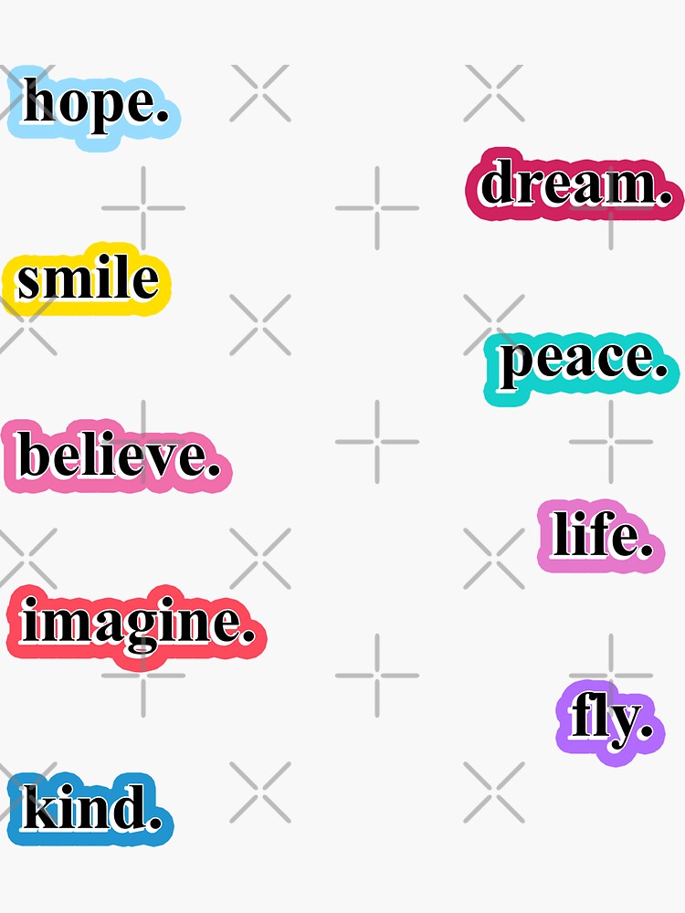 "One Word Quote Collection" Sticker for Sale by skr0201 | Redbubble