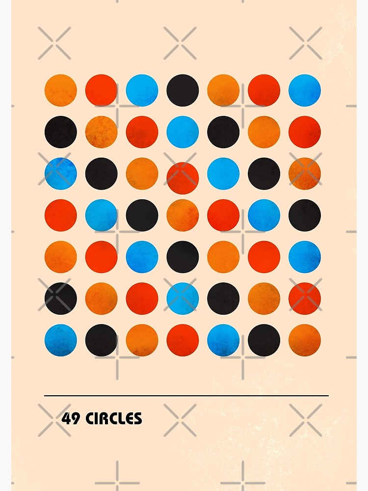 "49 circles - modern Bauhaus design" Art Print for Sale by ShowMeMars ...