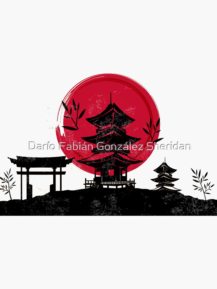 "Japanese house" Sticker for Sale by dariodigital | Redbubble