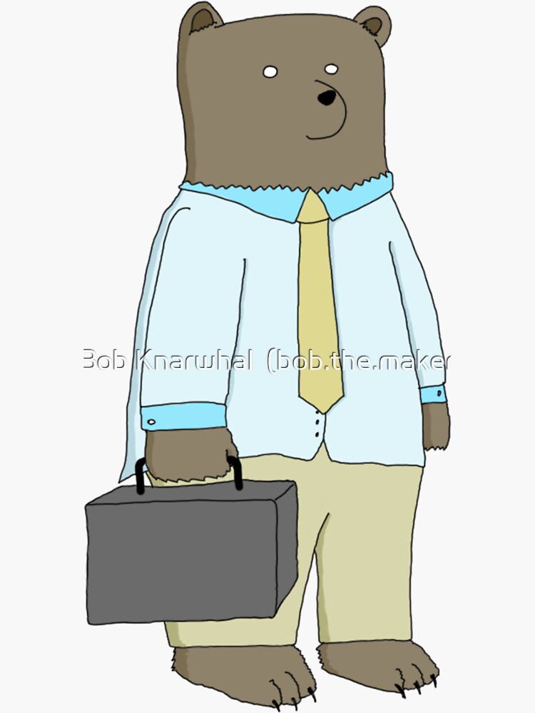 "Lawyer Bear" Sticker for Sale by bobknarwhal | Redbubble