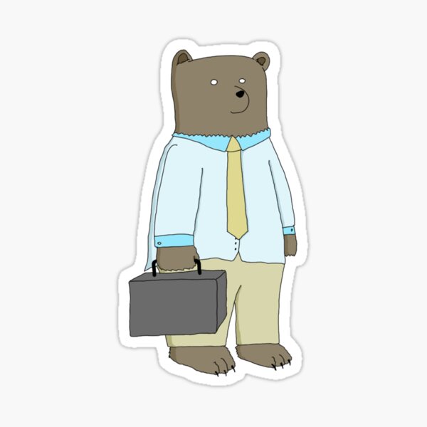 "Lawyer Bear" Sticker for Sale by bobknarwhal | Redbubble