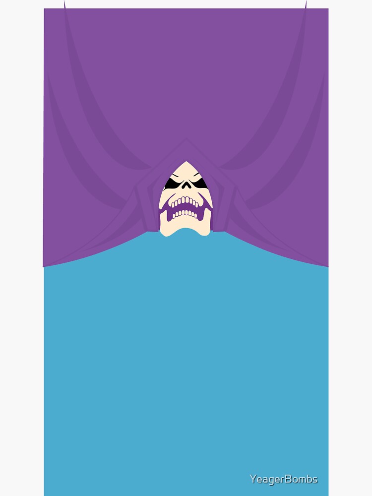 "Skeletor Minimalism" Sticker by YeagerBombs | Redbubble