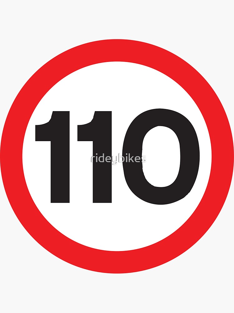 "110 Max Speed" Sticker for Sale by rideybikes | Redbubble