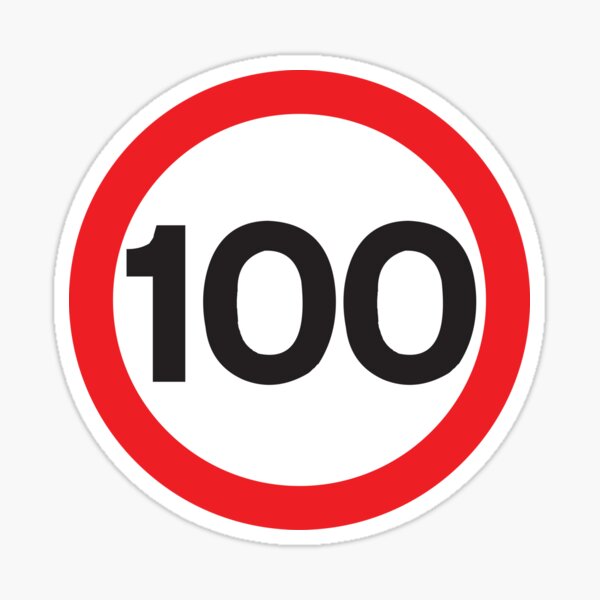 "100 Max Speed" Sticker by rideybikes | Redbubble