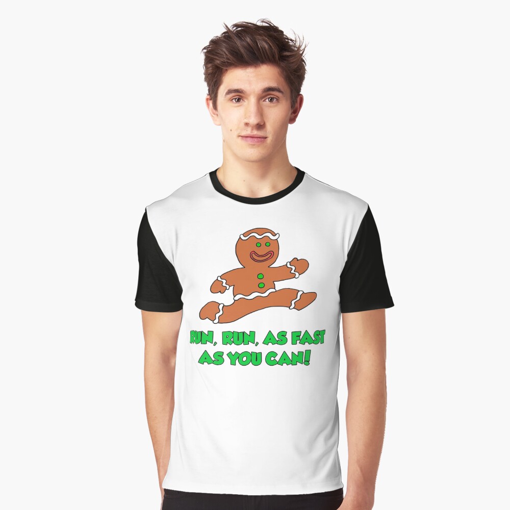 "Run Run Fast As You Can Gingerbread Man Cartoon" Sticker for Sale by ...