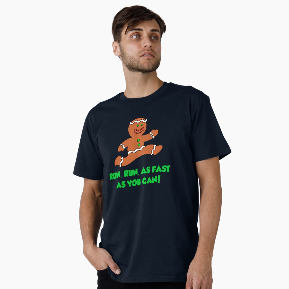 "Run Run Fast As You Can Gingerbread Man Cartoon" Sticker for Sale by ...