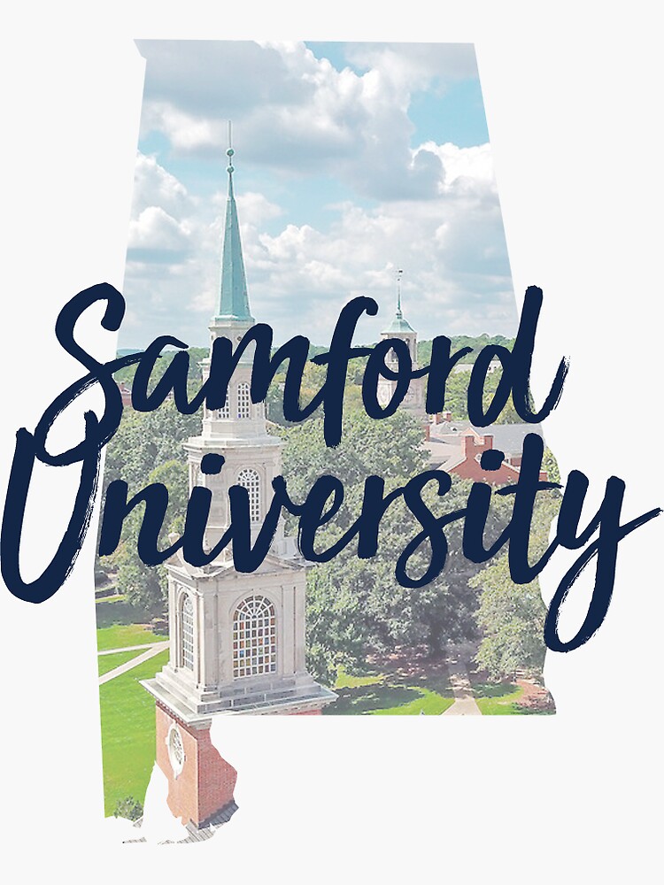 "Samford Alabama Silhouette" Sticker by Tailfish | Redbubble
