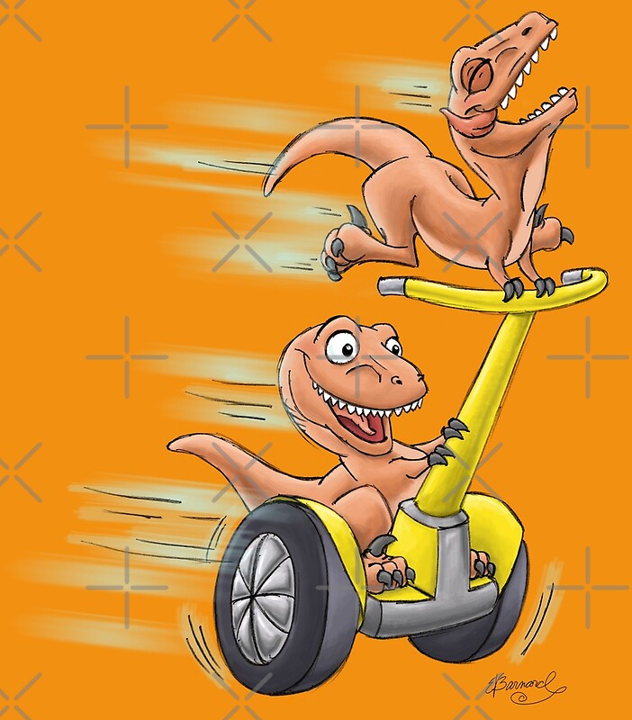 "Raptors on a Segway! from Mom Needs a Dinosaur! Book - Orange ...