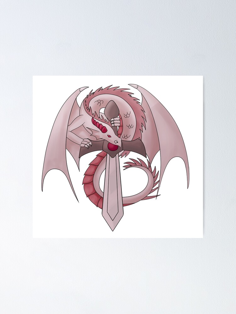 "Garnet Sword Dragon" Poster for Sale by BiscuitSnack | Redbubble