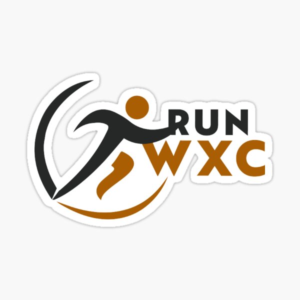 Pegatina «Ejecute el logotipo de WXC 2019» de haleyharms | Redbubble