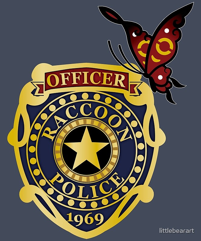 "Resident Evil - RCPD Badge with Butterfly" by littlebearart | Redbubble