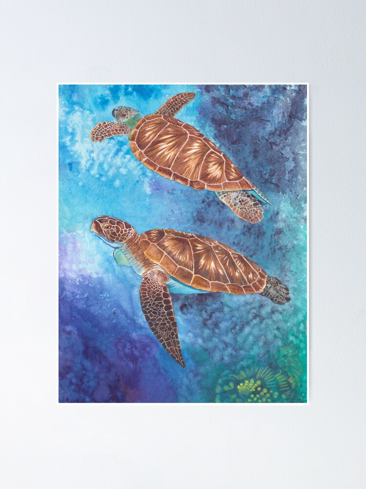 "Sea Turtles" Poster by ganieda | Redbubble
