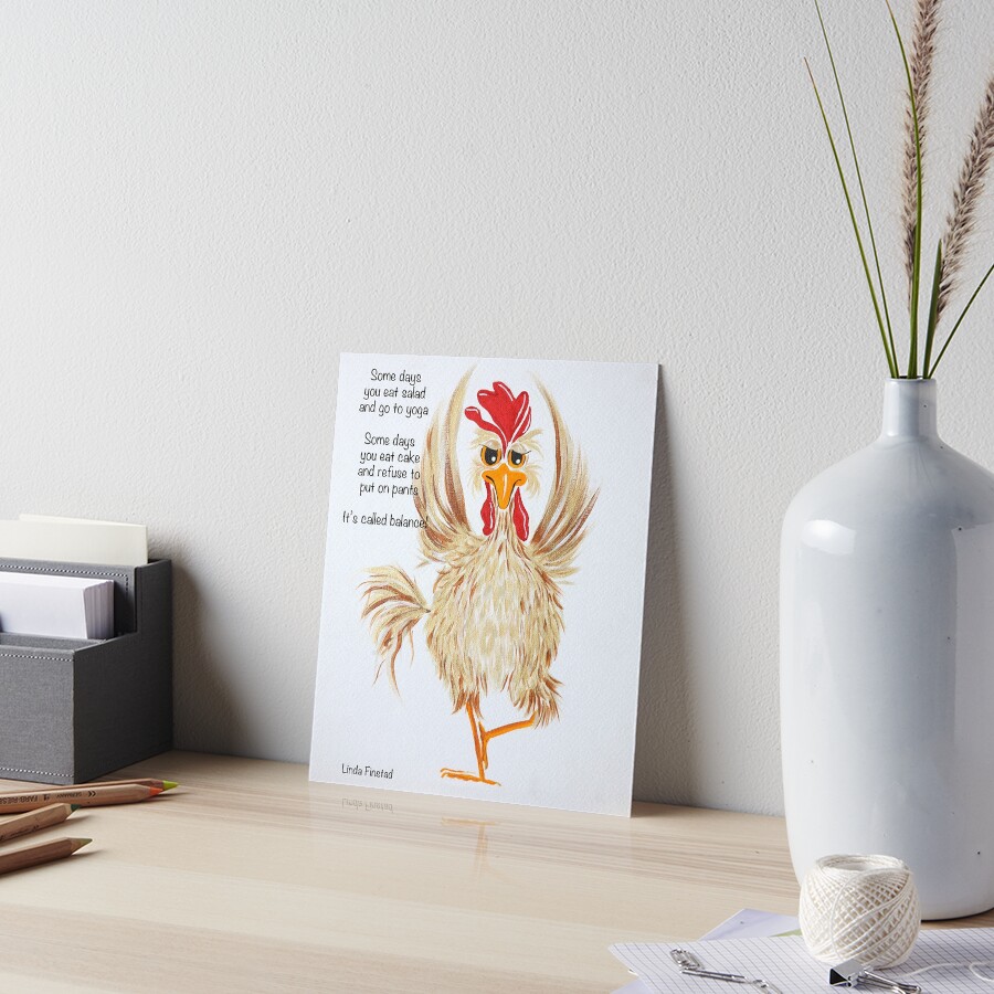 "yoga chick" Poster for Sale by Linda Finstad | Redbubble