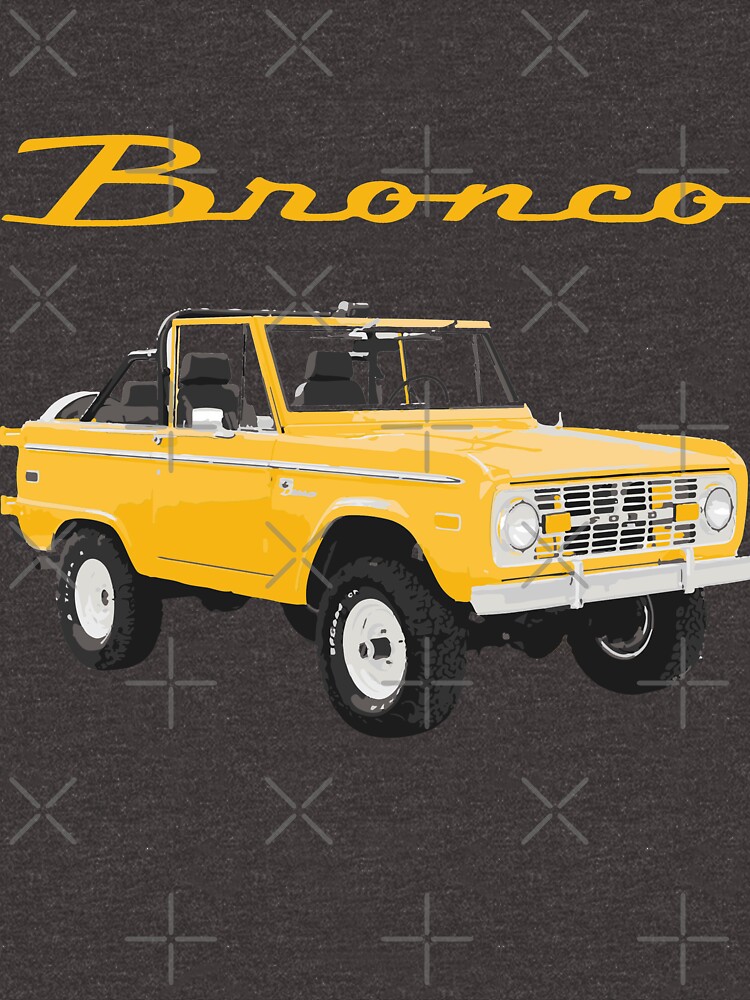 "1976 Yellow Classic Ford Bronco" T-shirt for Sale by FromThe8Tees ...