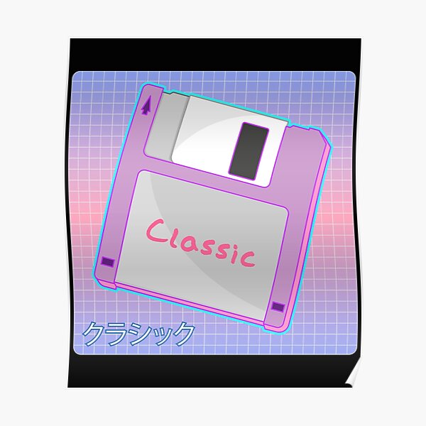 "Retro Classic 80s Floppy Disk" Poster by ugbk-tshirts | Redbubble
