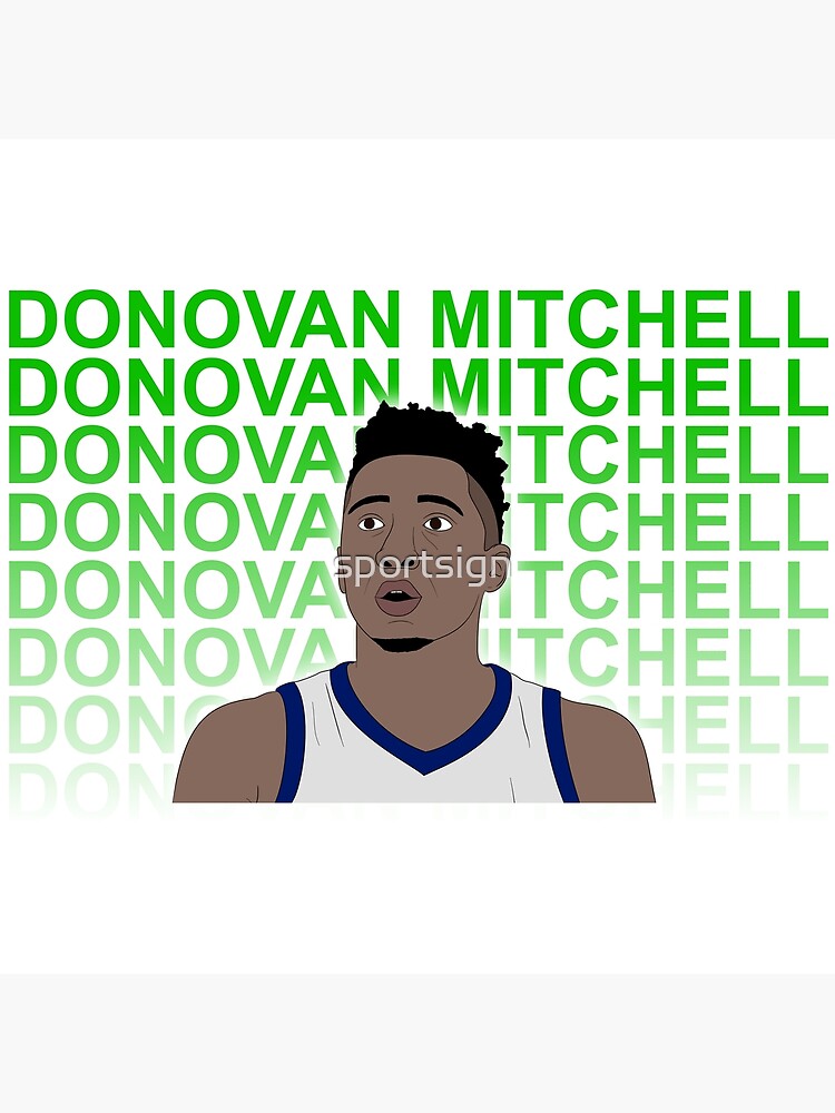 "Donovan Mitchell Basketball Name Drawing" Poster by sportsign | Redbubble
