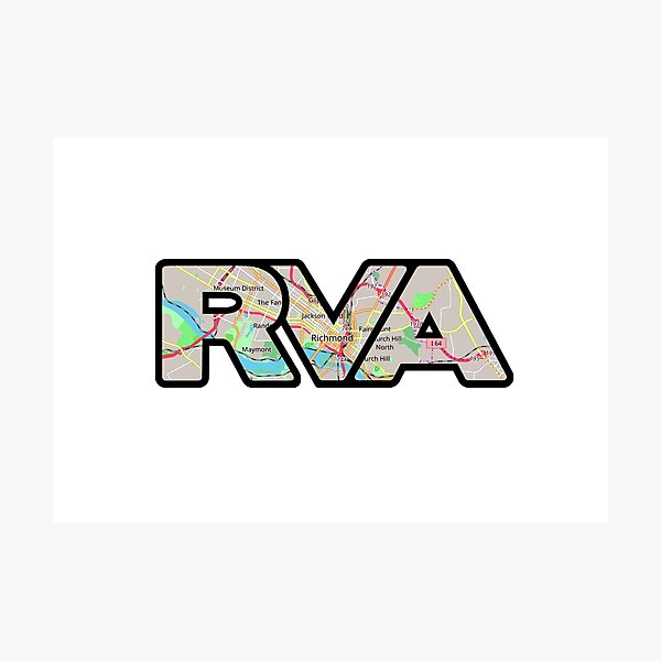 "RVA Map Logo in Color" Photographic Print for Sale by Elizadearg ...