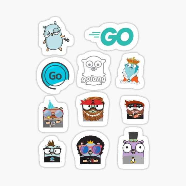 "golang sticker pack" Sticker for Sale by leesander | Redbubble