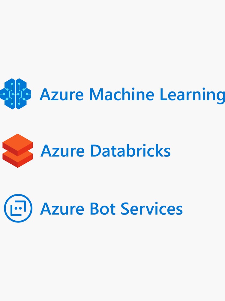 "Azure AI and ML" Sticker for Sale by pokeystuff | Redbubble