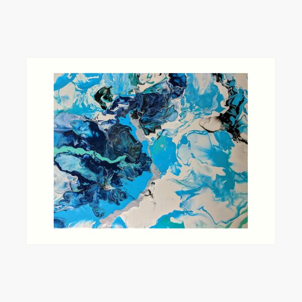 "Indigo Blue Abstract Art Painting" Art Print for Sale by koovox ...