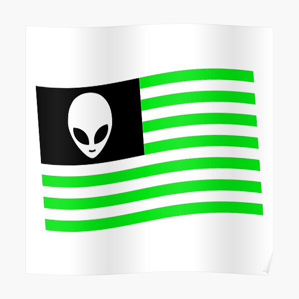 "Alien flag" Poster by Zimbo-Zimbo | Redbubble