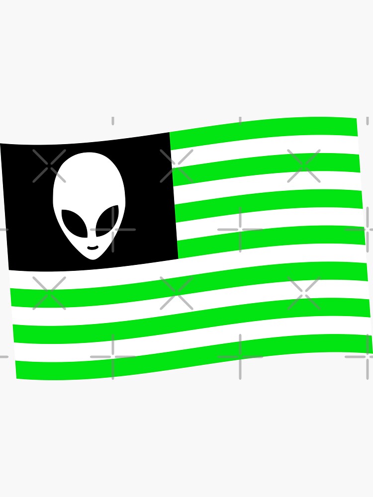 "Alien flag" Sticker by Zimbo-Zimbo | Redbubble