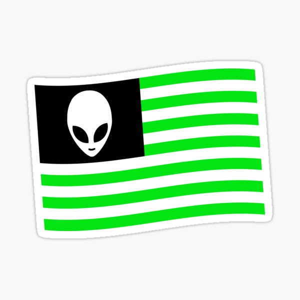 "Alien flag" Sticker for Sale by Zimbo-Zimbo | Redbubble