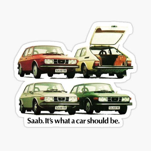 "SAAB 99" Sticker for Sale by ThrowbackMotors | Redbubble