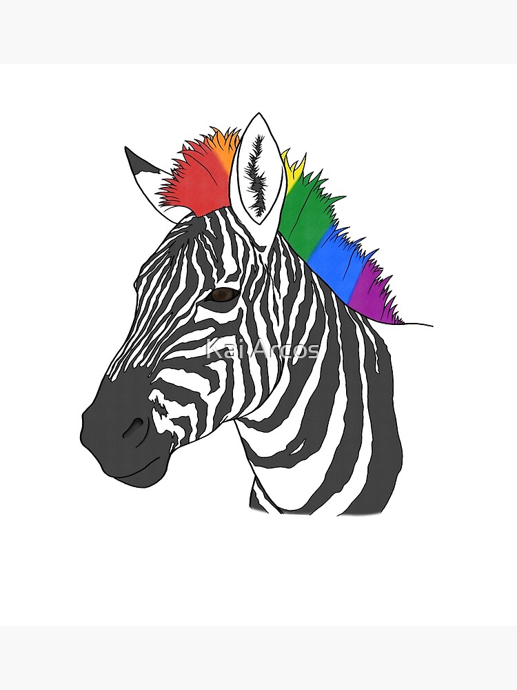 "The Pride Zebra - LGBT+ Version" Poster by queer-kelloggs | Redbubble