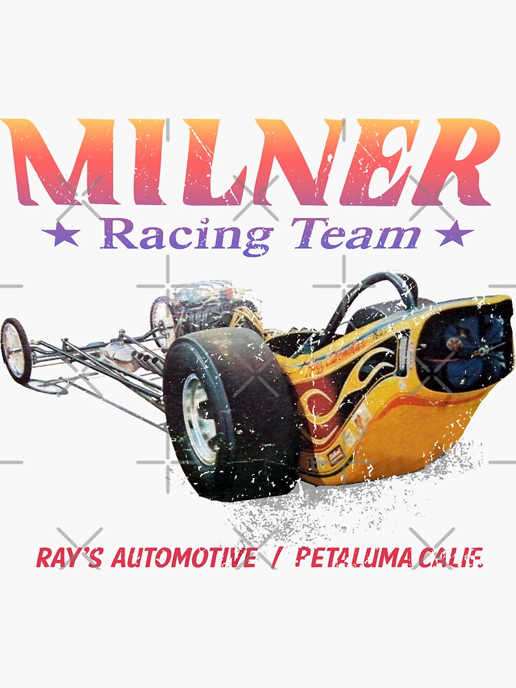 "Milner Racing" Sticker for Sale by Retrorockit | Redbubble