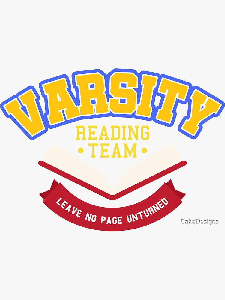 "Varsity Reading Team product | Book Lovers Tee" Sticker for Sale by ...