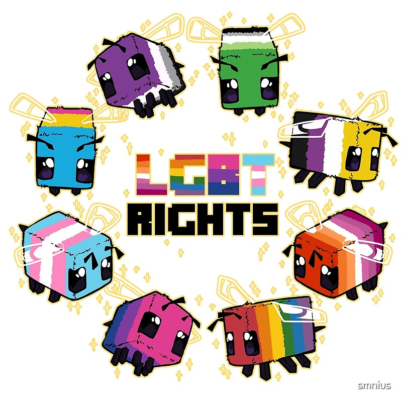 "LGBT Minecraft Bees" by smnius | Redbubble