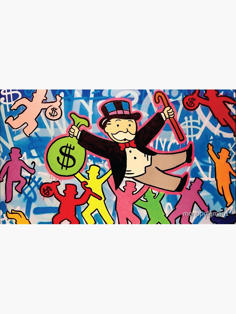 "$ Monopoly Man $" Sticker for Sale by monopolyman1 | Redbubble