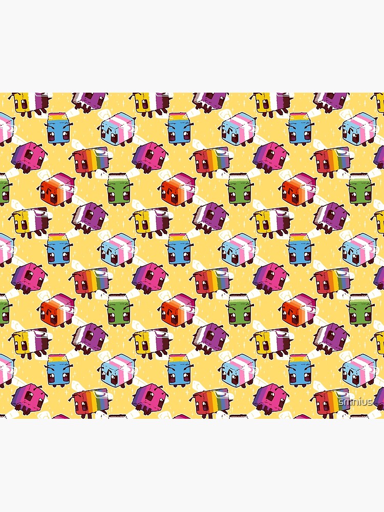 "LGBT Minecraft Bees" Throw Blanket for Sale by smnius | Redbubble