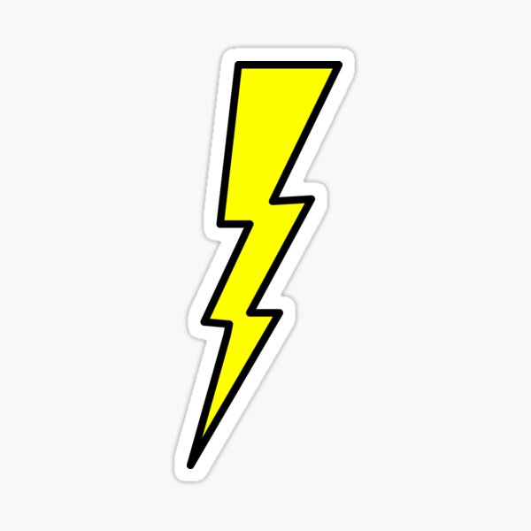 "Yellow lightning" Sticker for Sale by k-creatif | Redbubble