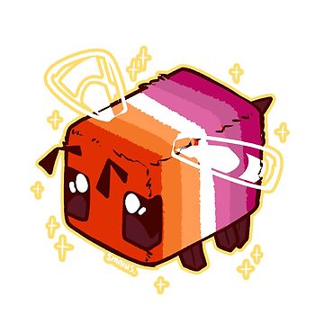 "Lesbian Pride Minecraft Bee" Sticker for Sale by smnius | Redbubble