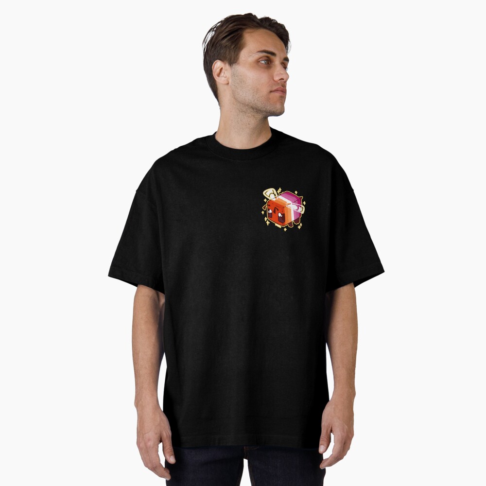 "Lesbian Pride Minecraft Bee" Sticker for Sale by smnius | Redbubble