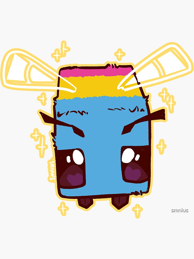 "Pansexual Pride Minecraft Bee" Sticker for Sale by smnius | Redbubble