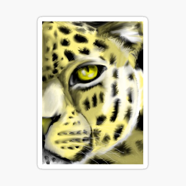 "leopard face" Sticker for Sale by Jaws1983 | Redbubble