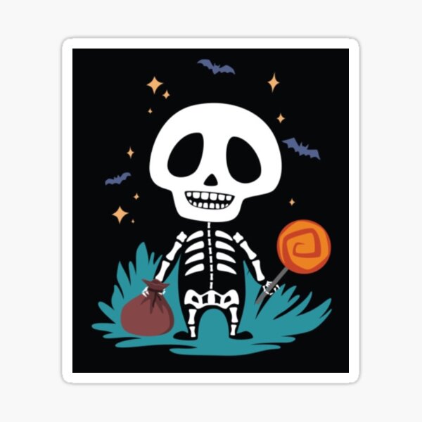 "Cute skeleton " Sticker for Sale by Gingerschnapps | Redbubble