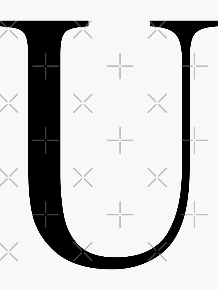 "Letter U" Sticker for Sale by marosharaf | Redbubble