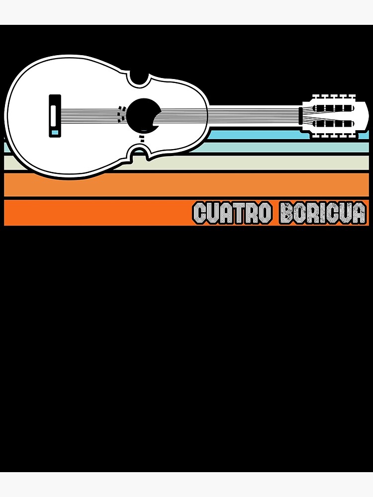 Impression photo « Cuatro De Puerto Rico Design Vintage Rétro Cuatro ...