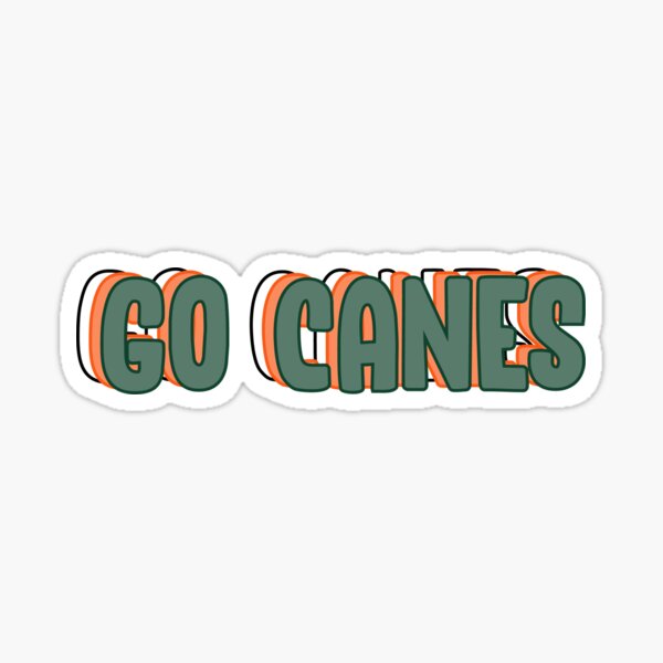 "Go Canes" Sticker for Sale by allylustbader | Redbubble