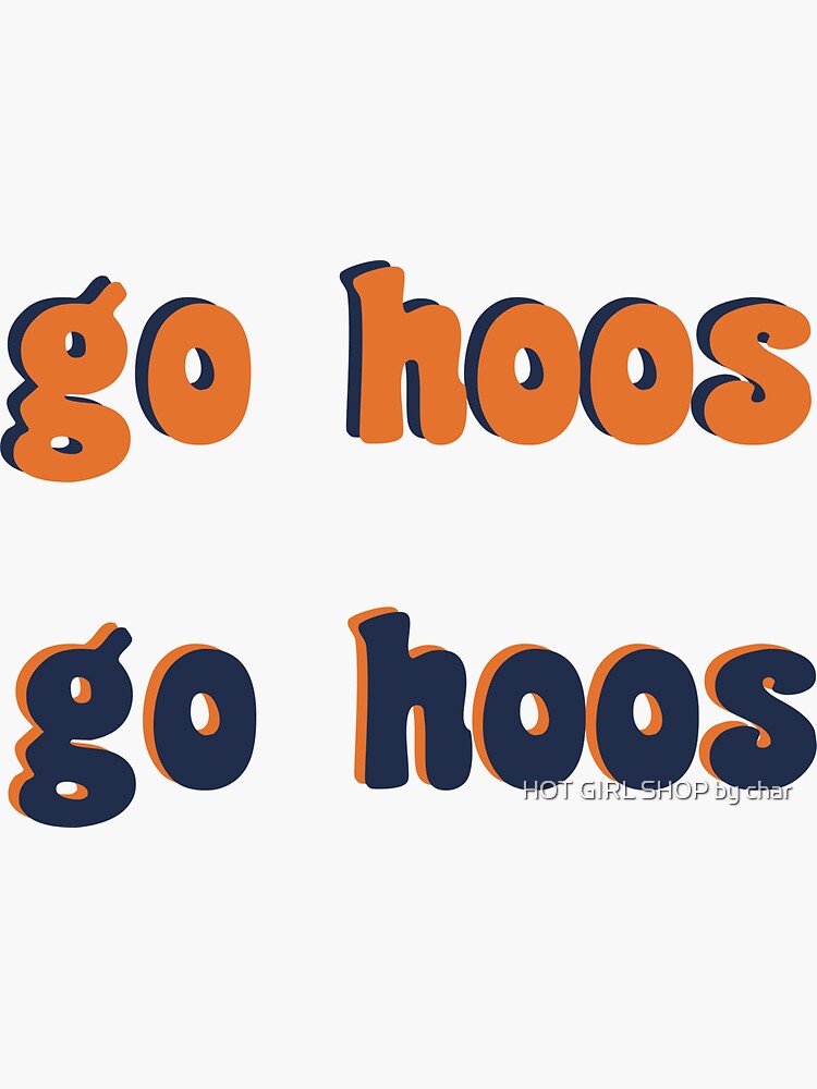 "go hoos" Sticker for Sale by charlotte-carr | Redbubble