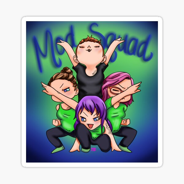 "MOD Squad Twitch art " Sticker by Bepopcosplayer | Redbubble