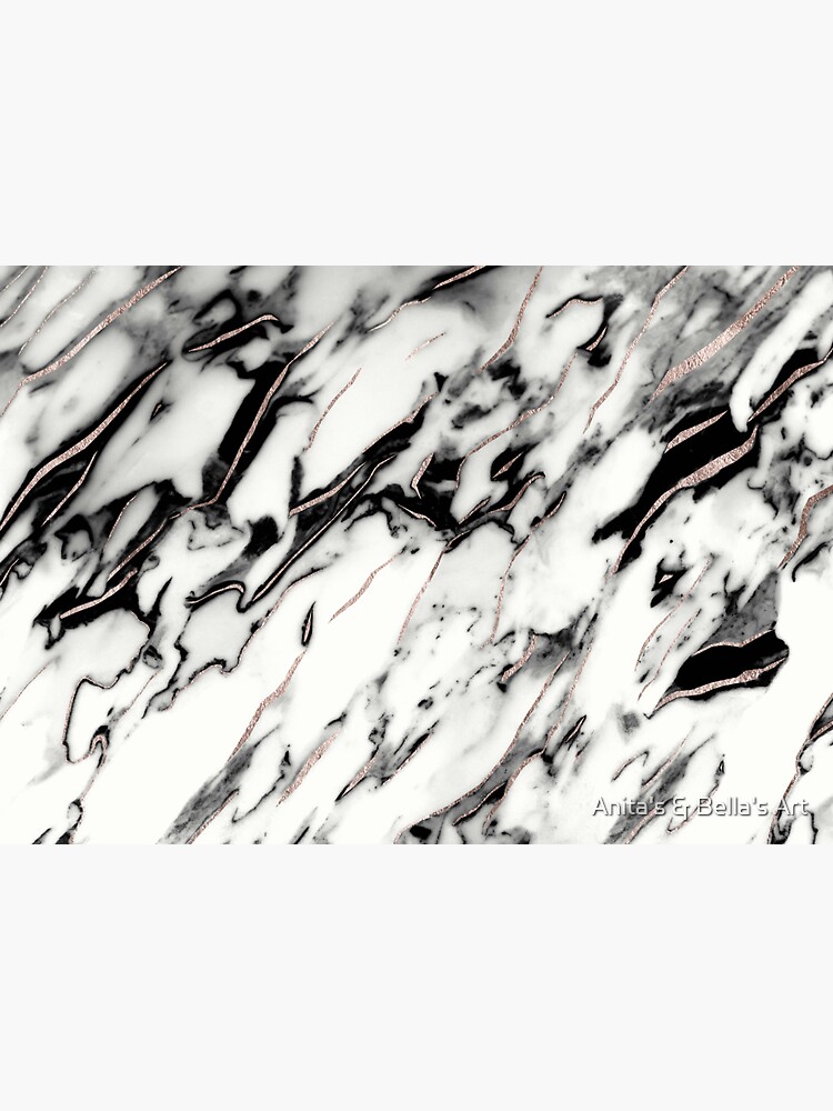 "Classic White Marble Rose Gold Foil Glam #1 #marble #decor #art ...