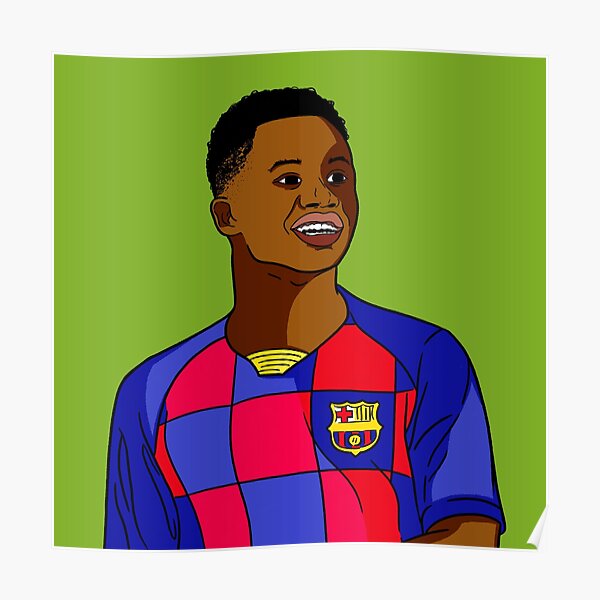 Pósters: Ilustraci%C3%B3n De Ansu Fati | Redbubble