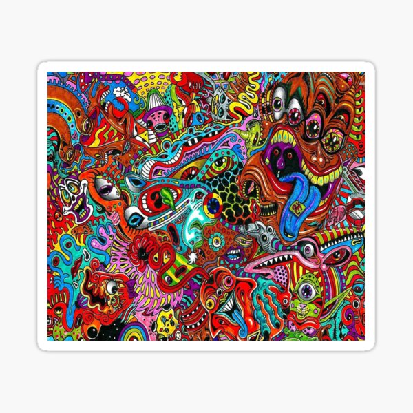 "Trippy Cartoon" Sticker for Sale by TripoffGeloEDM | Redbubble