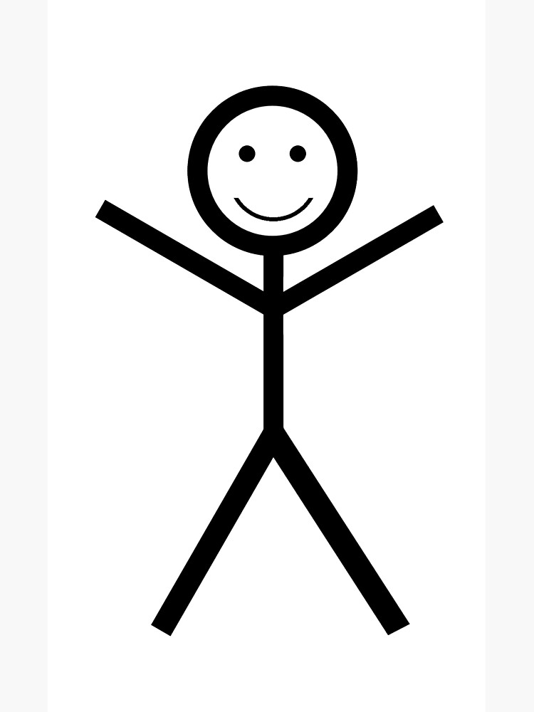 "Happy stickman" Art Print by dumontbast | Redbubble