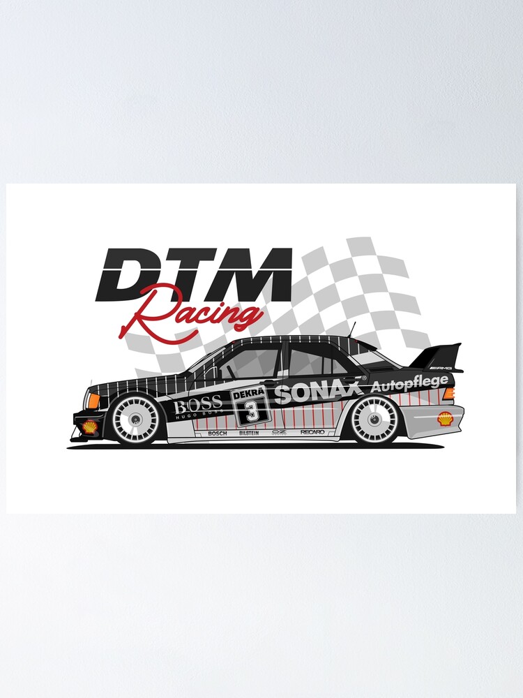 "Mercedes e190 2.5 DTM Racing" Poster for Sale by shketdesign | Redbubble